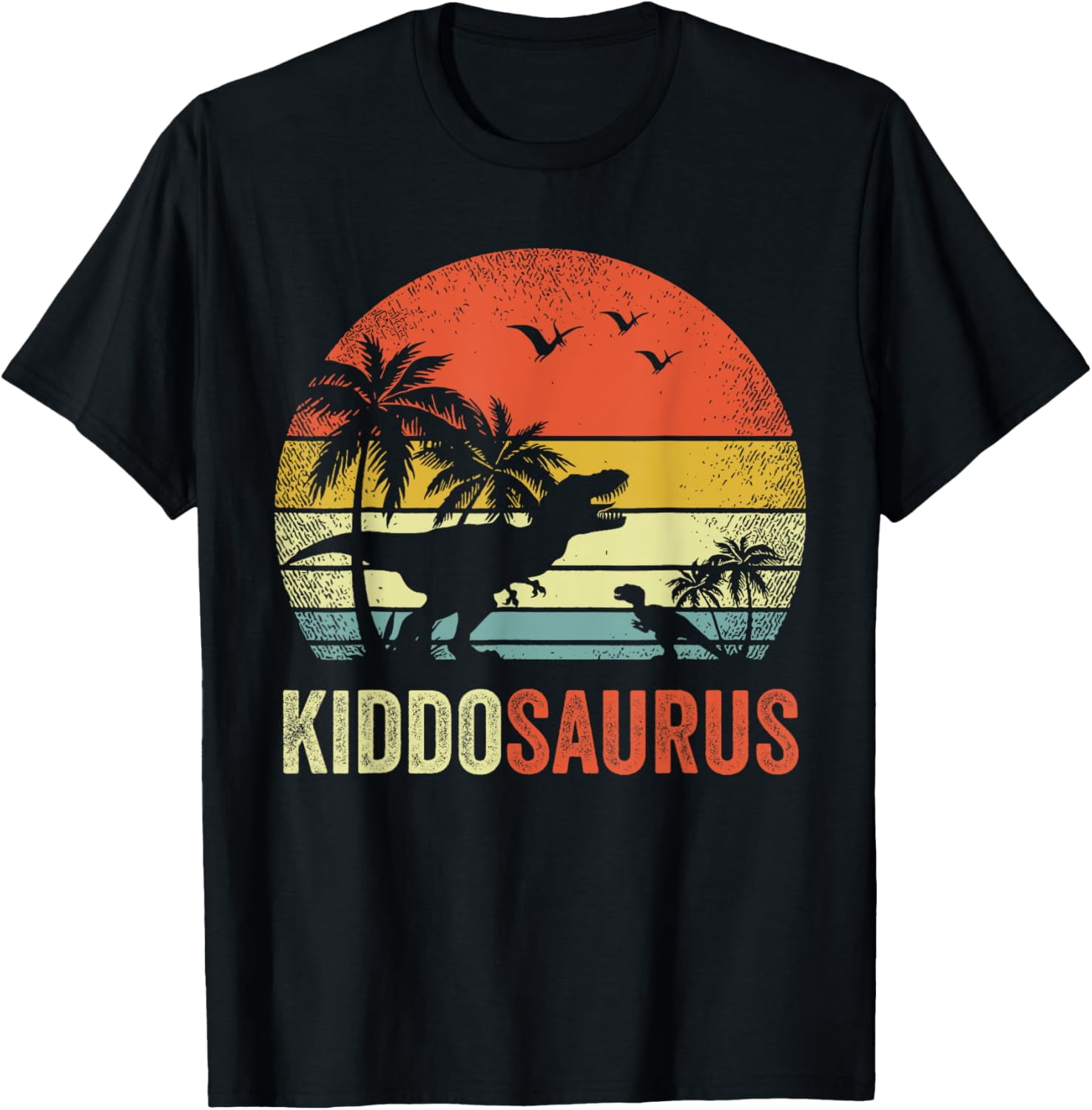 t-shirt Retro Vintage Kiddosaurus T Rex Dinosaur Kiddo Saurus T-Shirt - Walmart.com