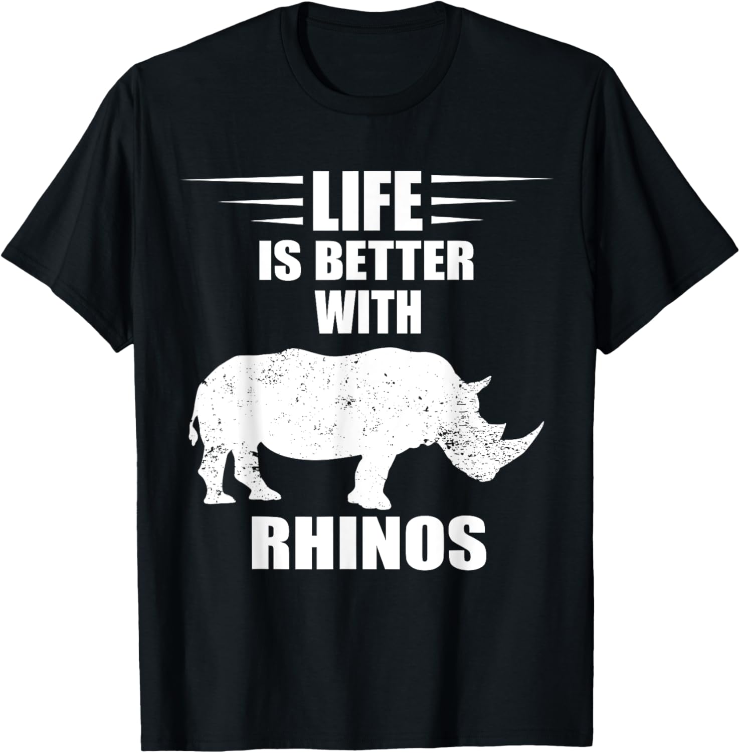 t-shirt Rhino Life Is Better Wildlife Rhinoceros Animal Rights T-Shirt ...