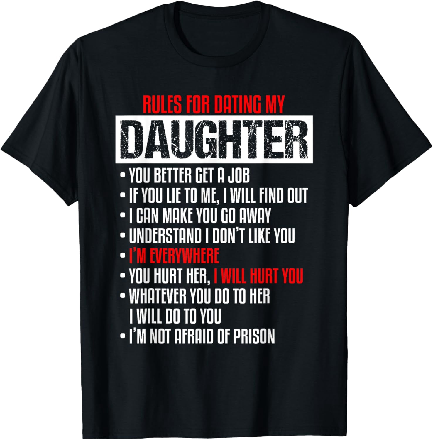 t-shirt Rules for Dating My Daughter-Beautiful Daughter- Dad Gifts T ...