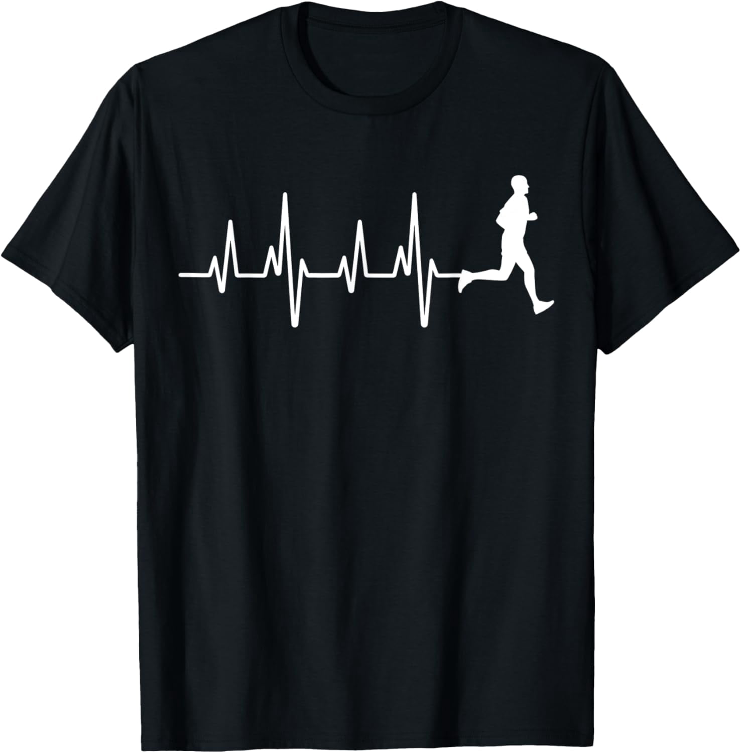 t-shirt Running marathon jogging | Heartbeat EKG runner motif T-Shirt ...