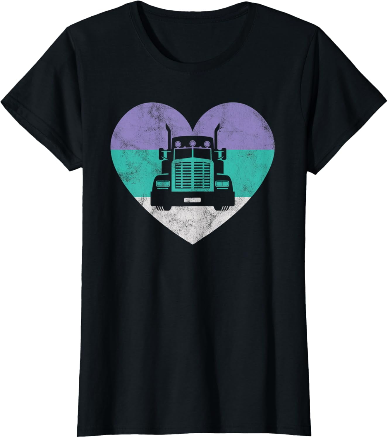 t-shirt Semi Truck Driver Gift For Women & Girls Retro Cute T-Shirt ...