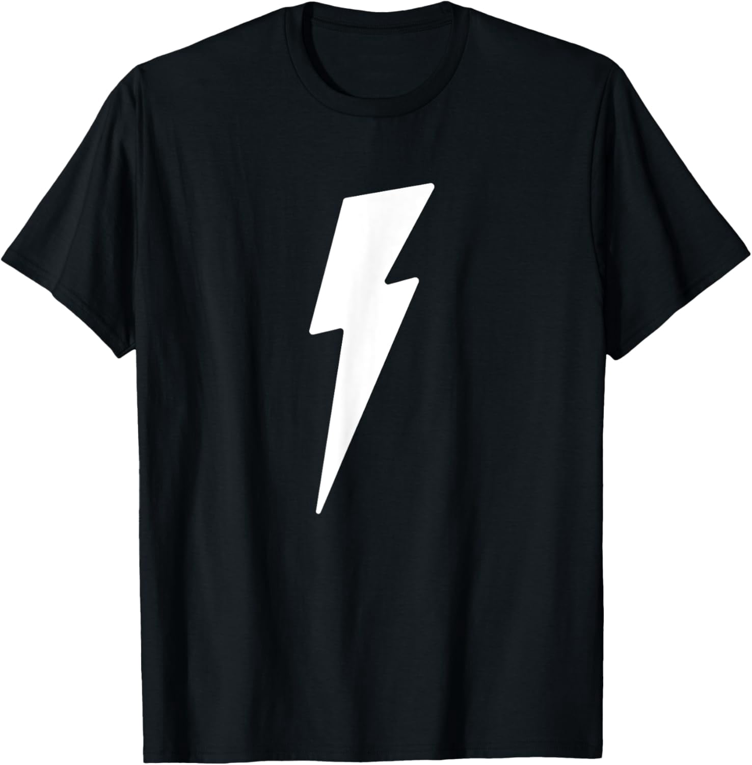 t-shirt Simple Lightning Bolt in White | Thunder Bolt Graphic T-Shirt ...