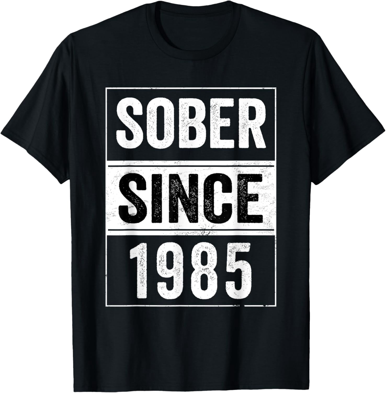 t-shirt Sober Since 1985 Sobriety Anniversary T-Shirt mens，black，women ...