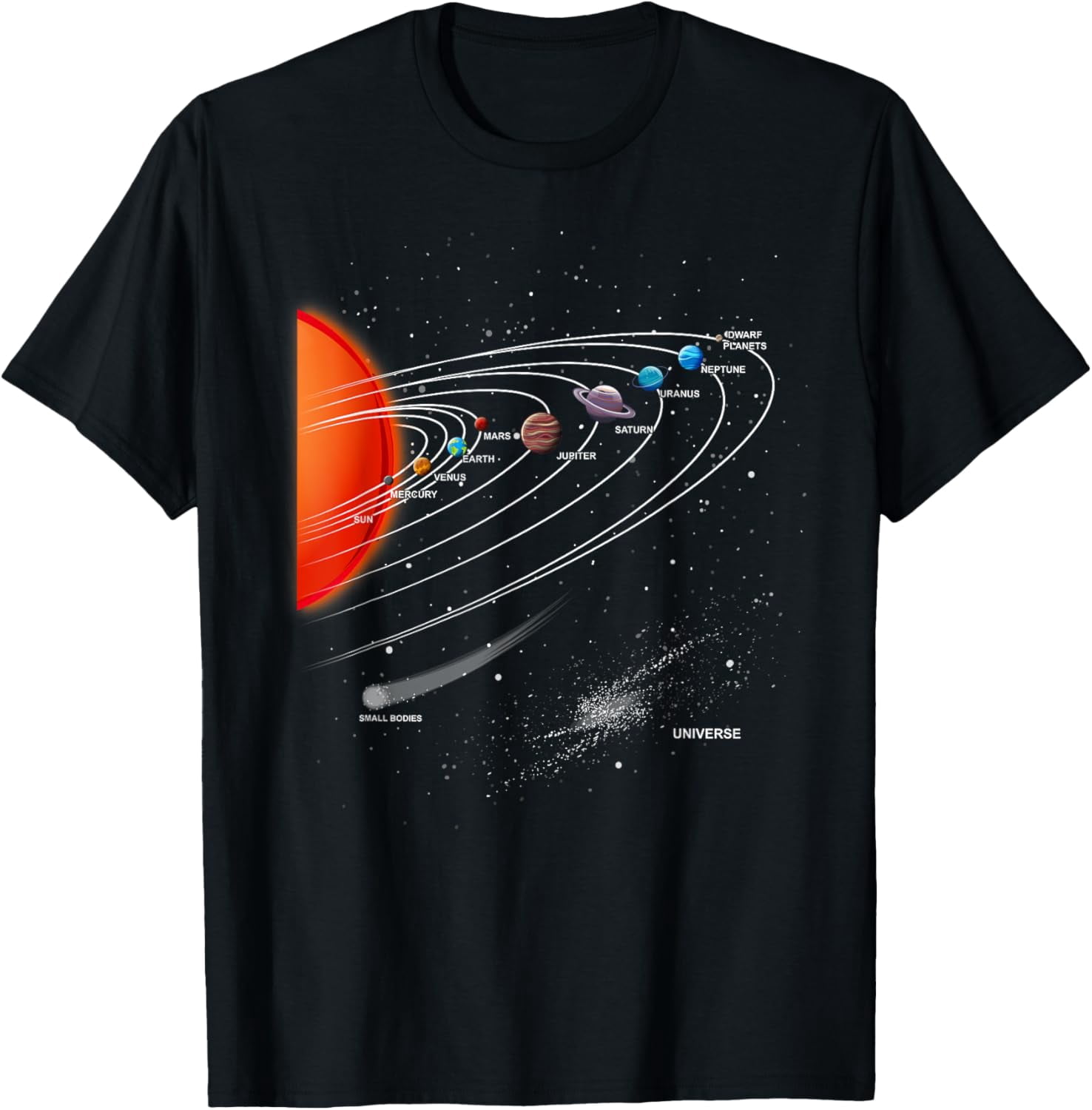 t-shirt Solar System Planets Out of Space Astronomy T-Shirt. - Walmart.com