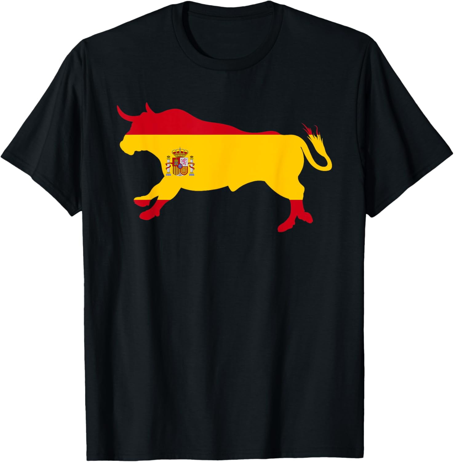 t-shirt Spain Spanish Flag Souvenir Toro Espa?a Bull Silhouette T-Shirt ...