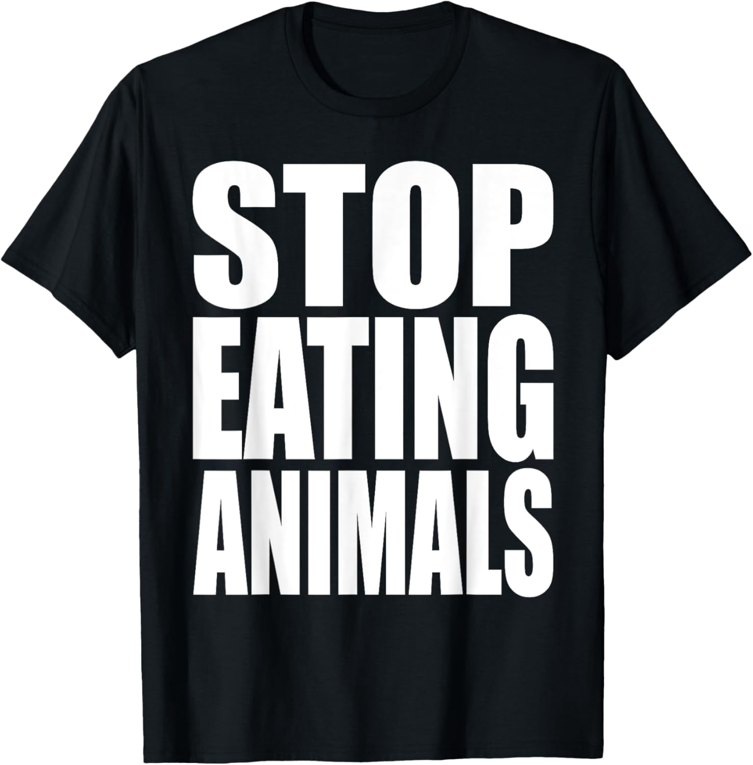 t-shirt Stop Eating Animals Vegan Vegetarian T-Shirt mens，black，women ...