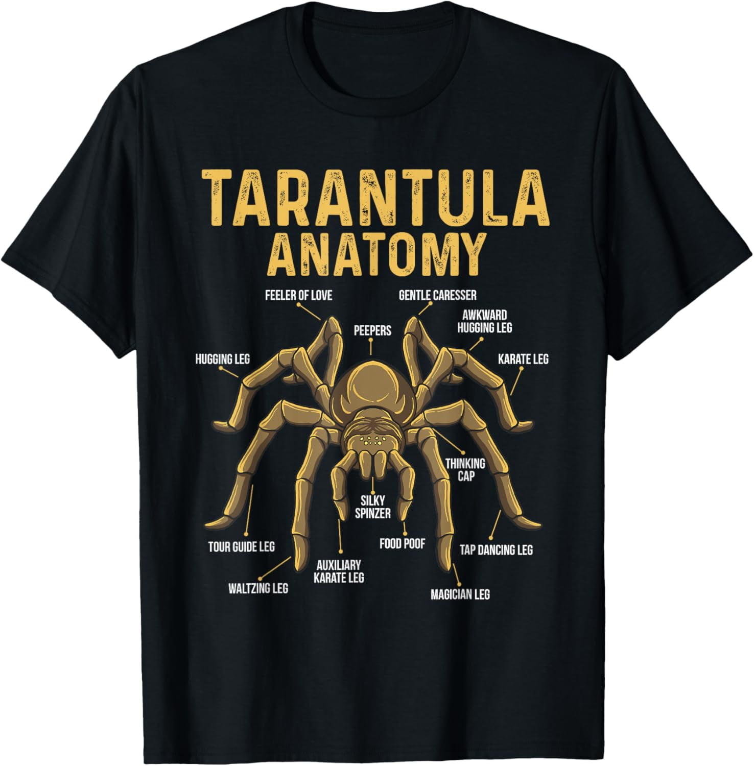 t-shirt Tarantula Anatomy - Spider Arthropod Arachnid Arachnophile T ...