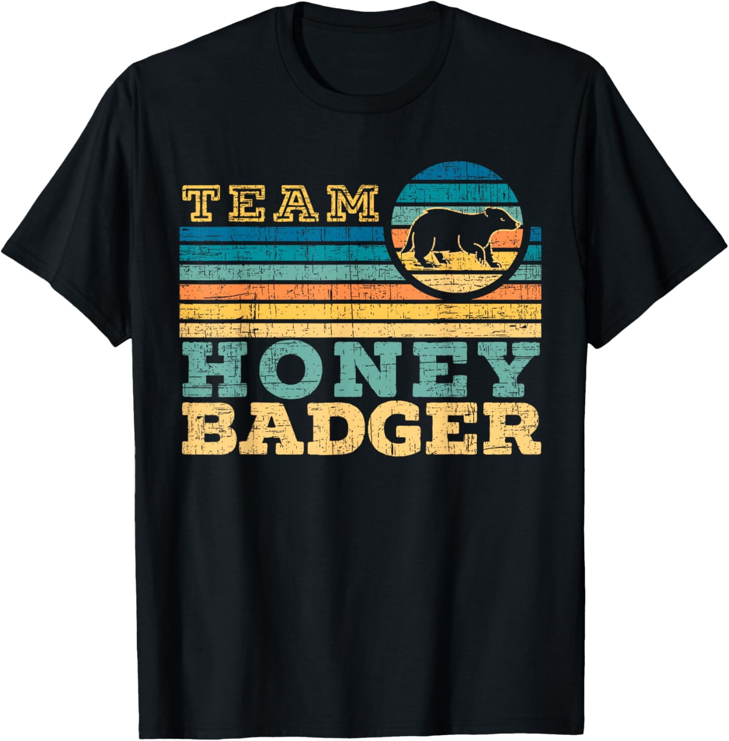 t-shirt Team Honey Badger Fearless Animal Ratel Courageous Carnivore T ...