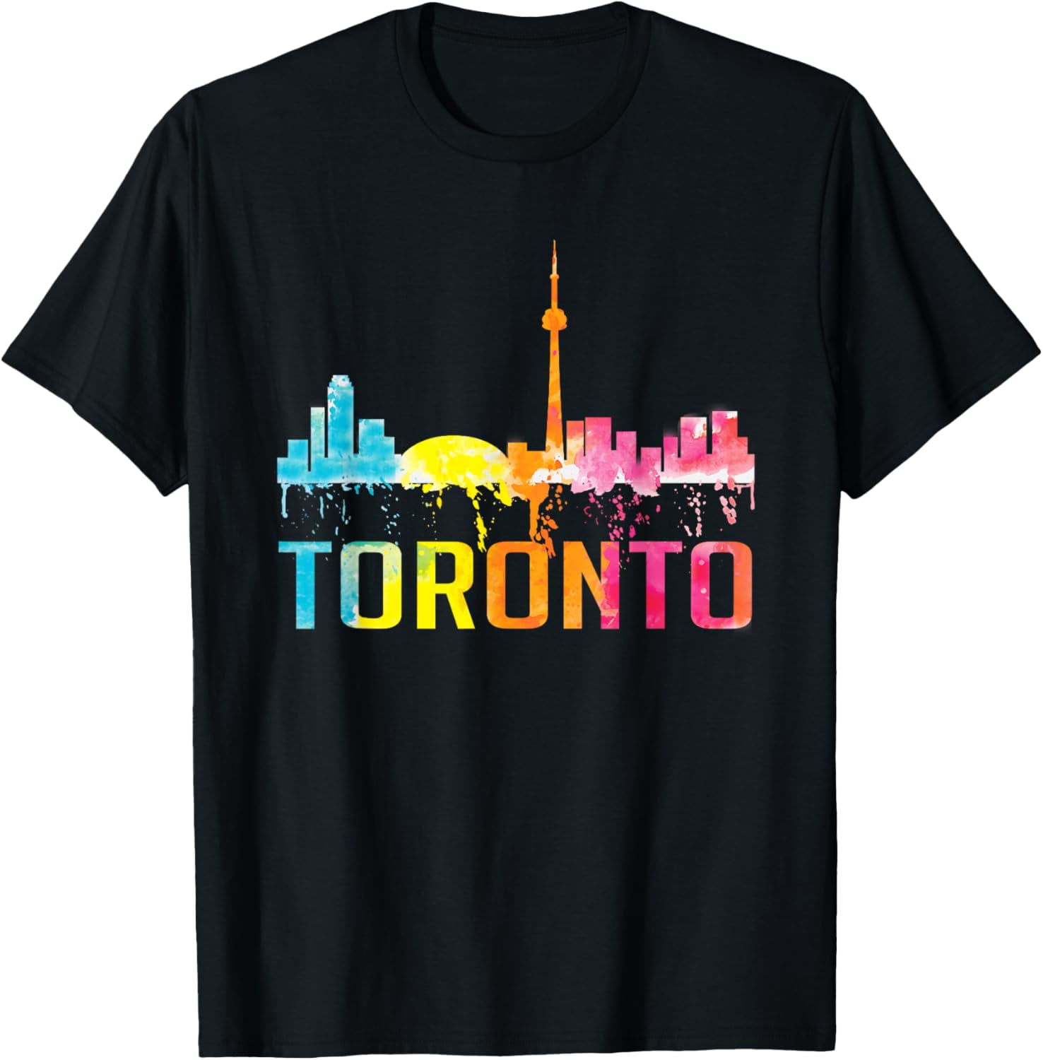 t-shirt Toronto Canada Watercolor Skyline Home City Souvenir Art T ...