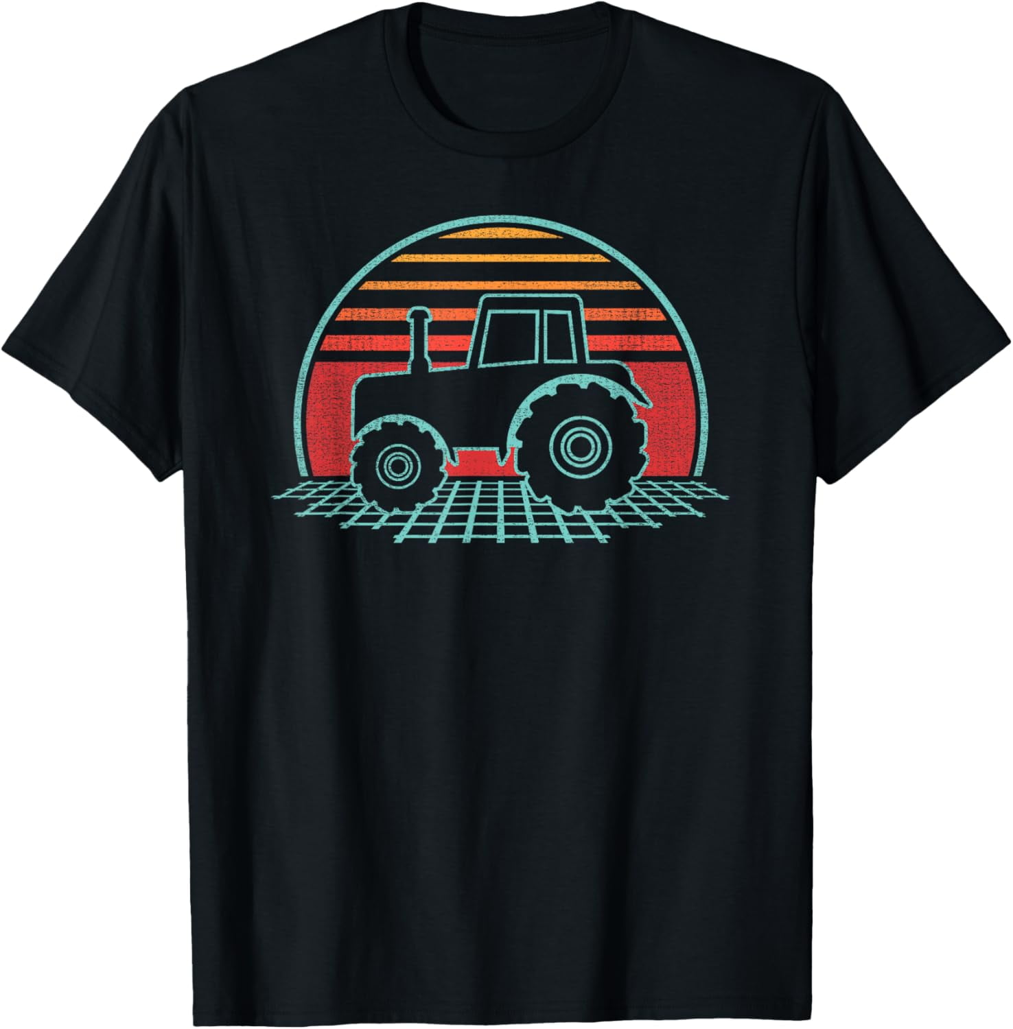 t-shirt Tractor Farming Retro Vintage 80s Style Farmer Gift T-Shirt ...