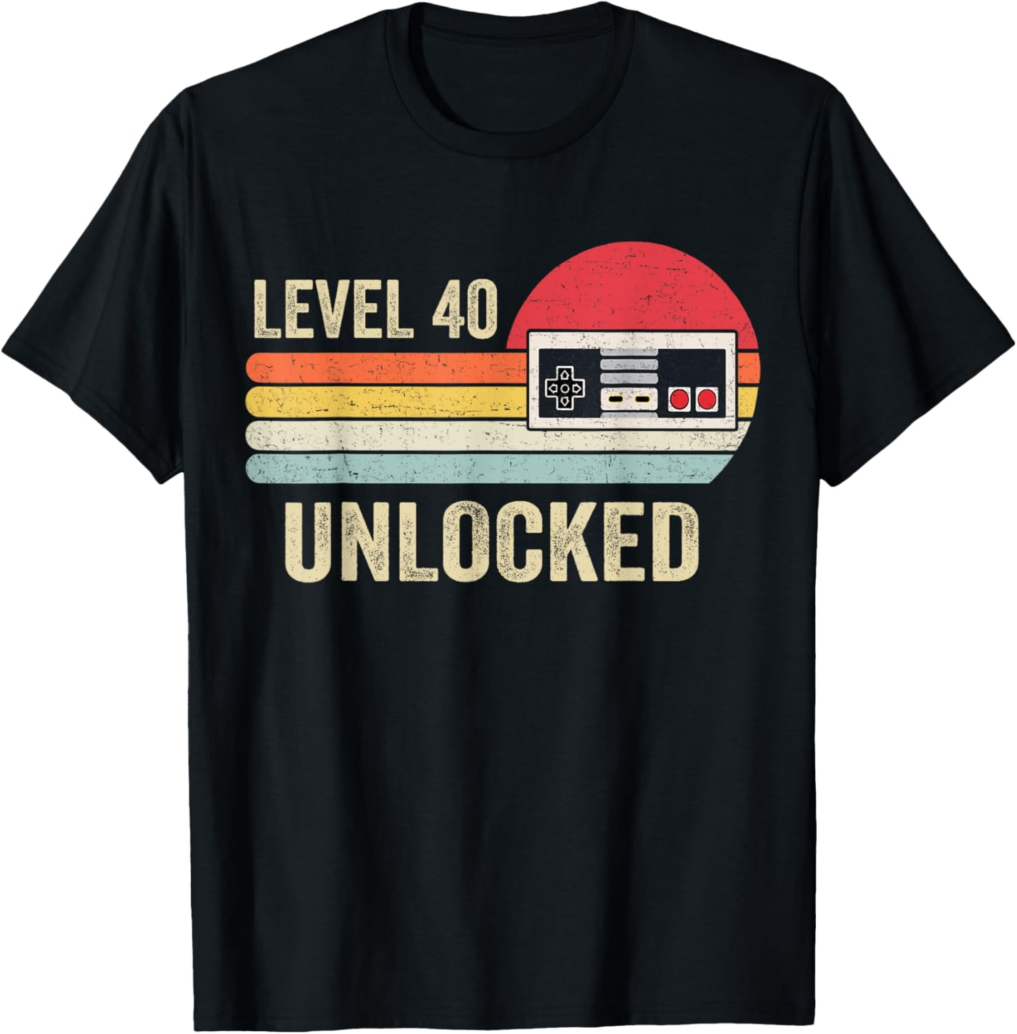t-shirt Unlocked Level 40 Birthday Men Women Video Game Controller T ...