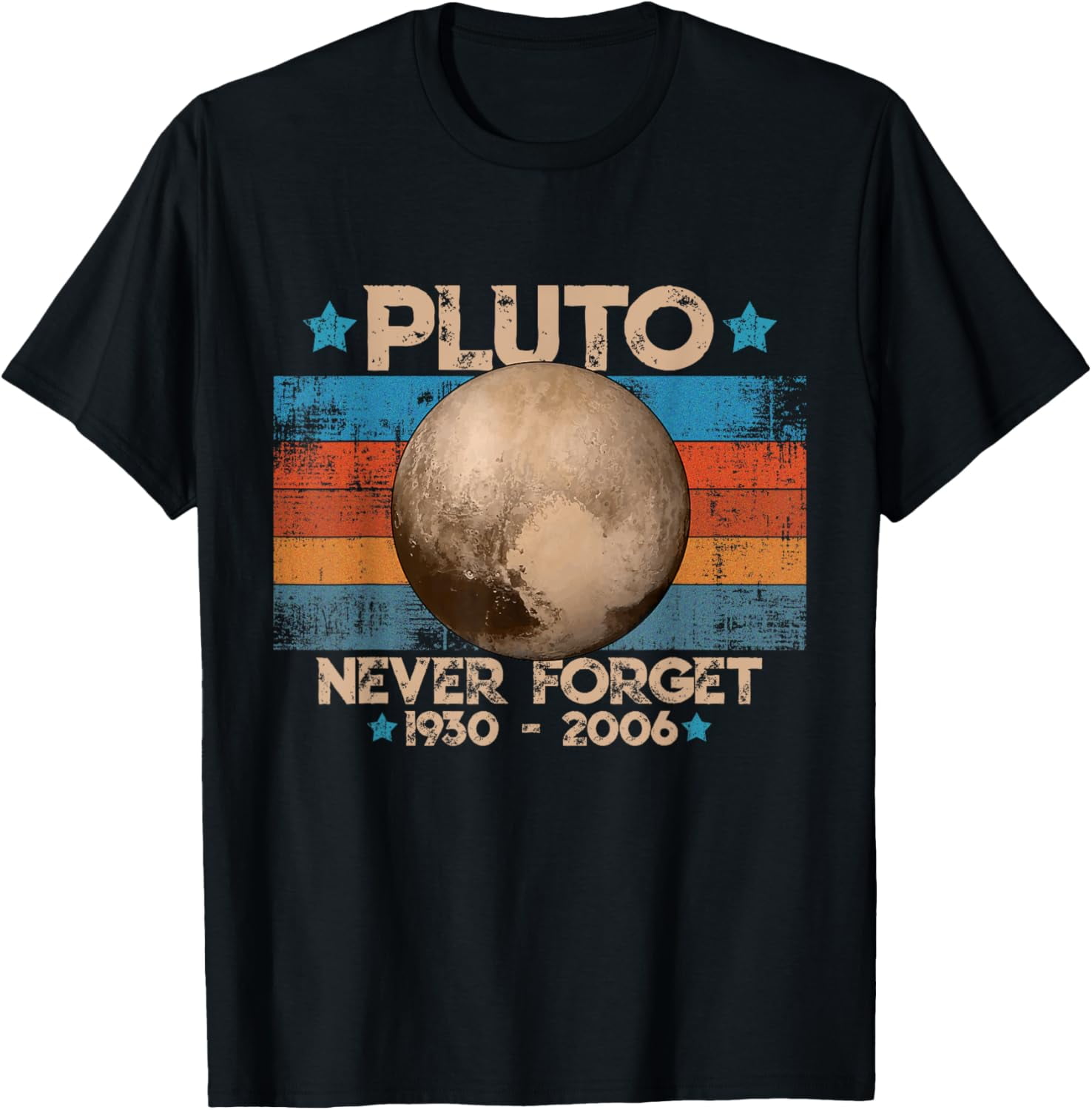 t-shirt Vintage Never Forget Pluto Funny Retro Astronomy Space T-Shirt. - Walmart.com
