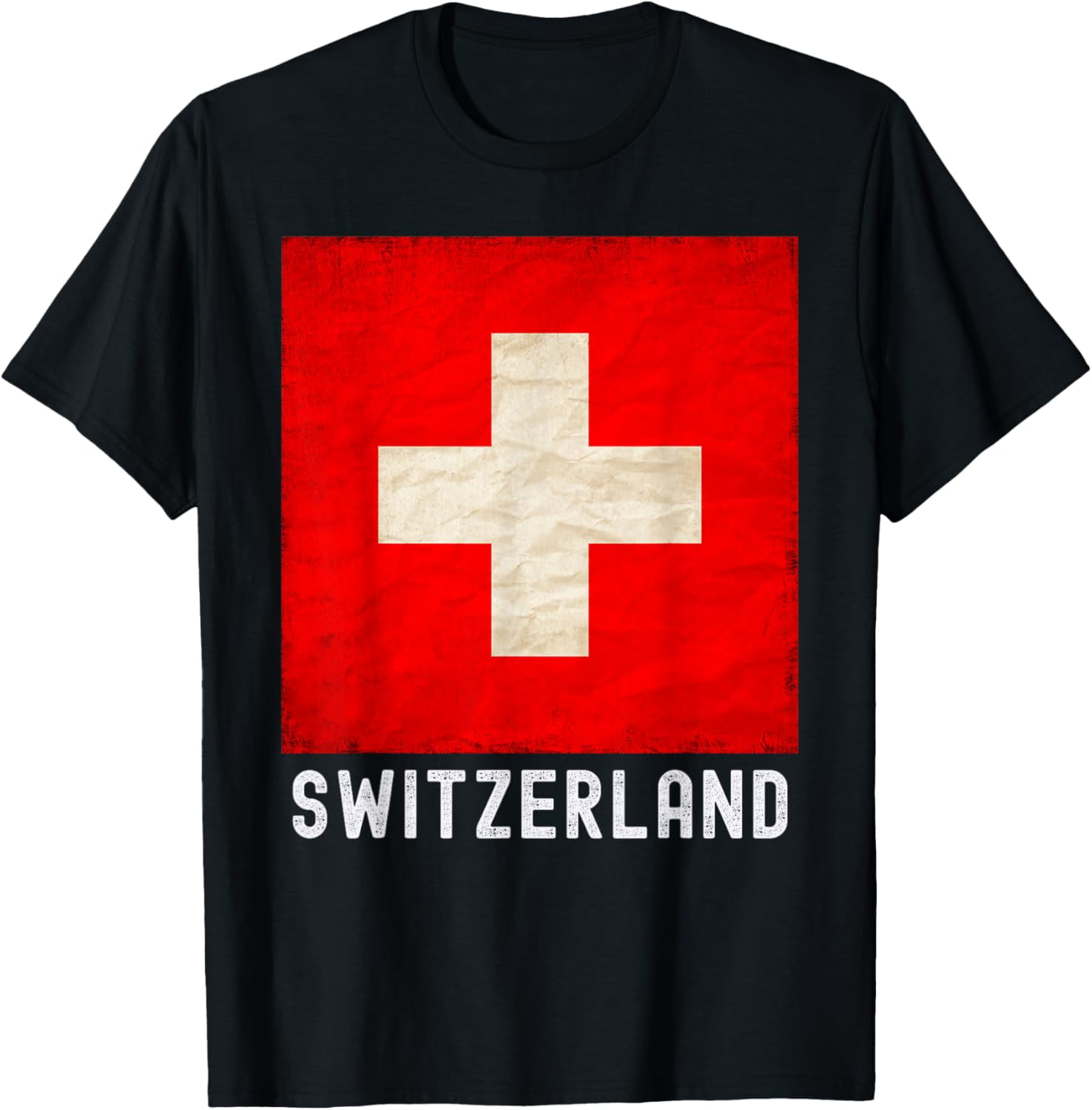 t-shirt Vintage Switzerland Flag Distressed Switzerland Swiss Flag T ...