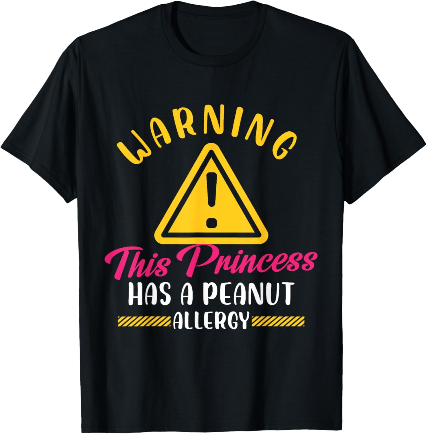 t-shirt Warning The Princess And The Peanut Allergy Nut Reaction T ...