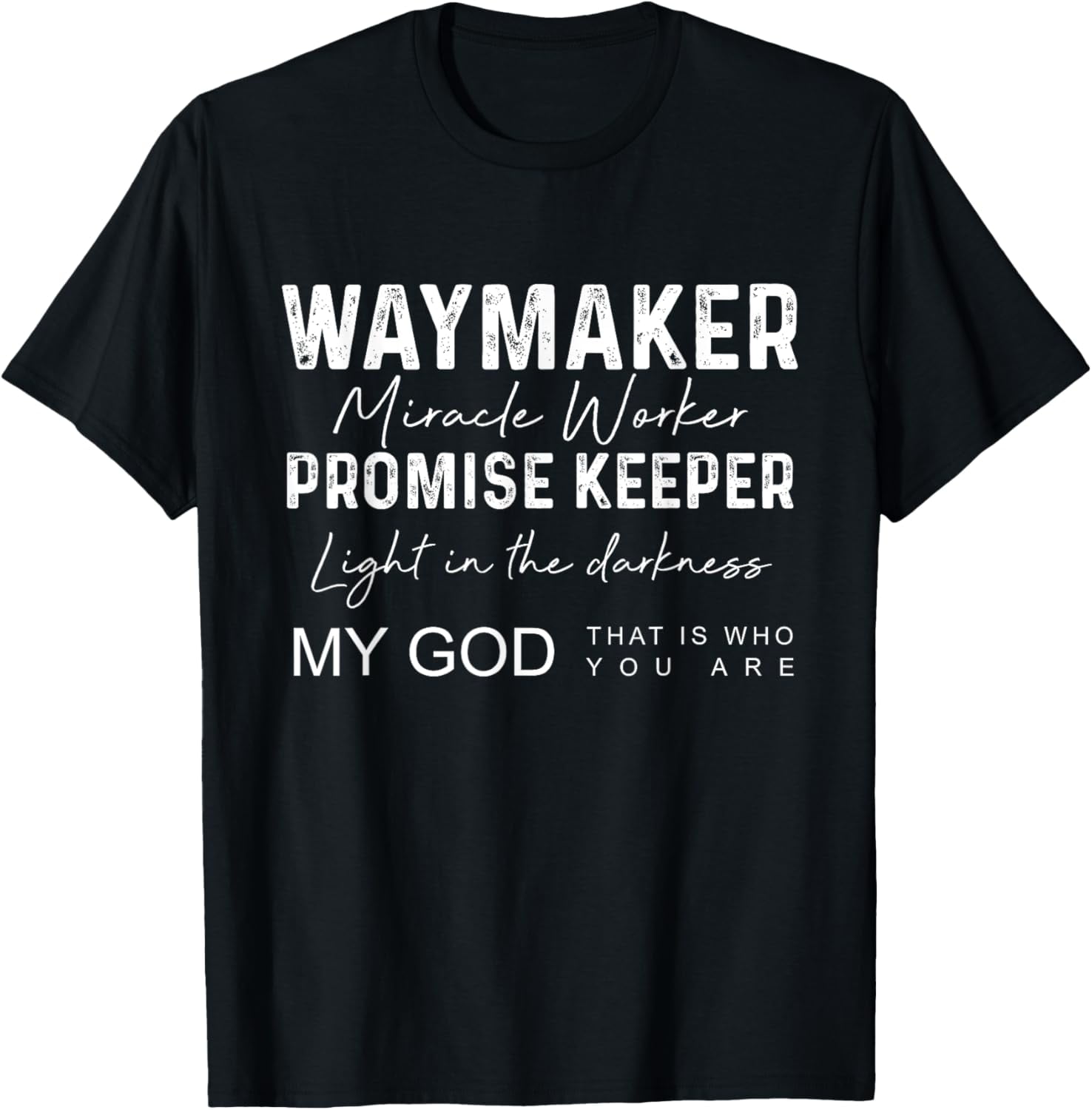 t-shirt Waymaker Promise Keeper Miracle Worker Christian T-Shirt mens ...