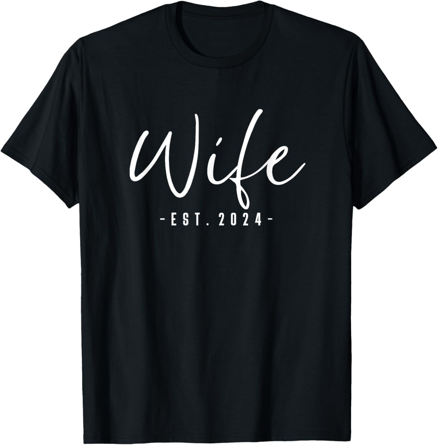 t-shirt Wife Est 2024 Just Married Honeymoon Wedding Couples T-Shirt ...