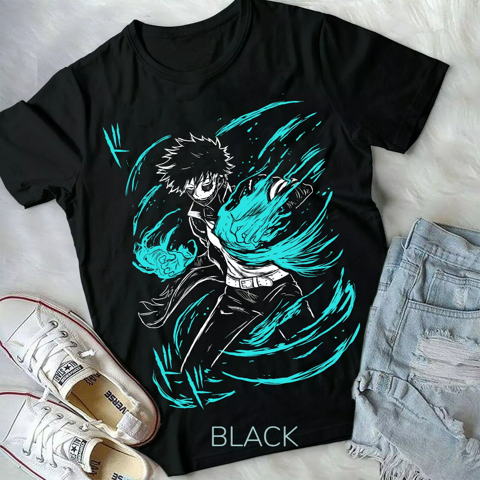 t-shirt my hero academia,mha,toya todoroki mha black shirt all size ...