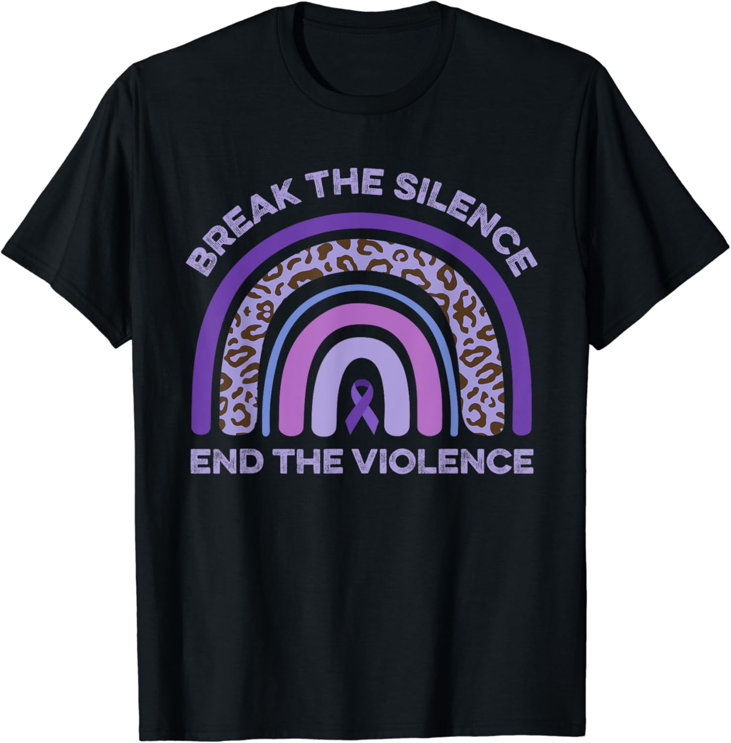 t-shirtBreak The Silence End Domestic Violence Awareness Rainbow T ...