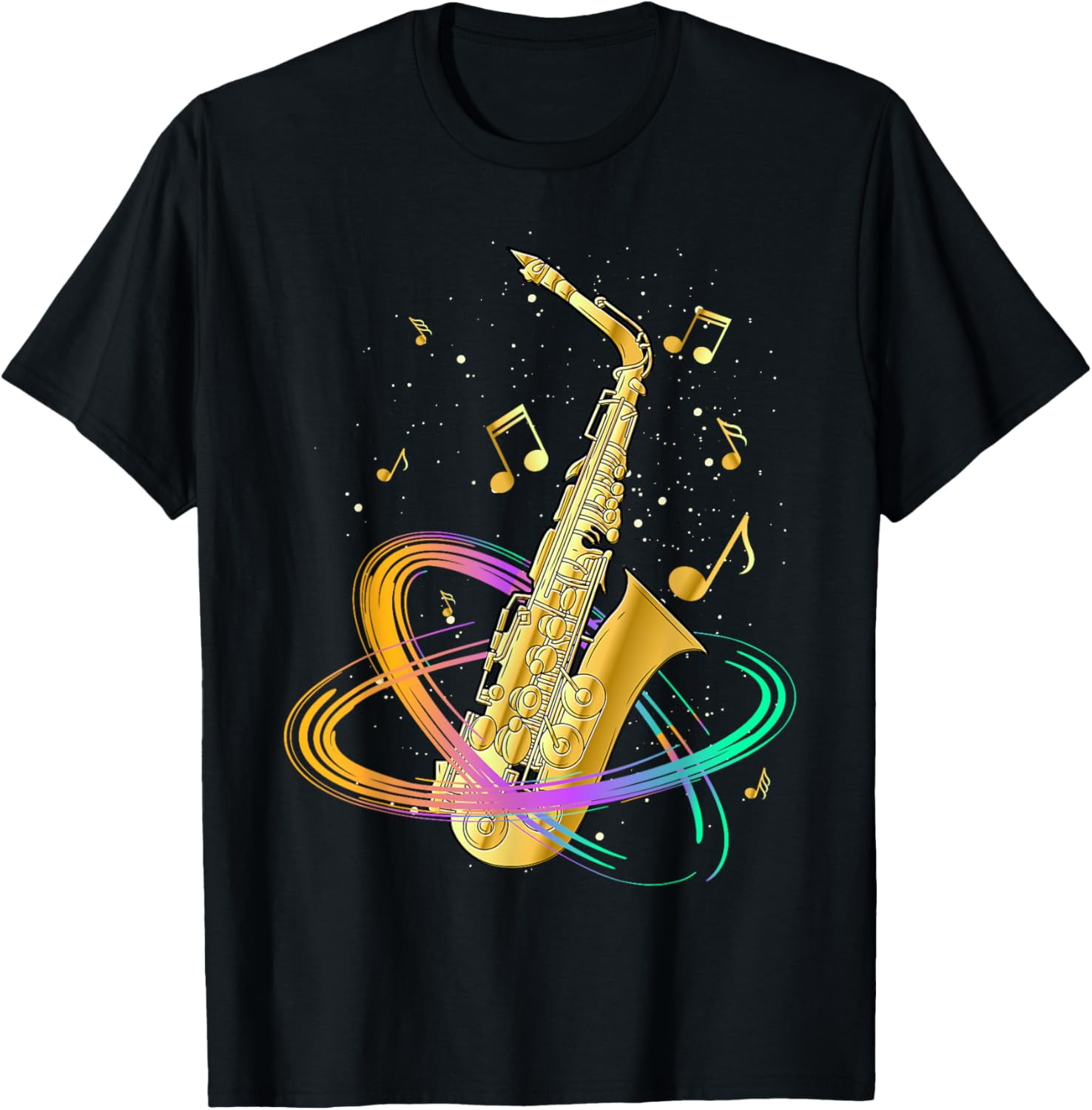 t-shirtSaxophone Player Musical Notes Jazz Musician Saxophonist Sax T ...
