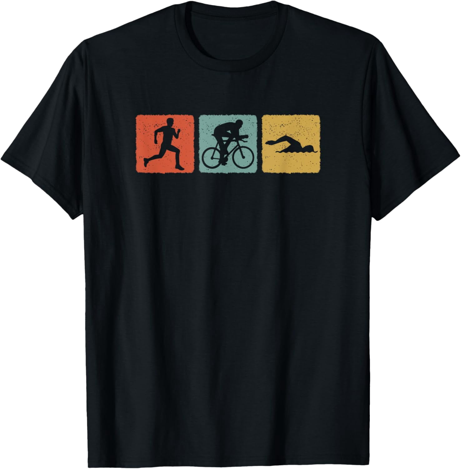 t-shirtVintage Triathlon Box Biker Runner Swimmer Cyclist Triathlon T ...