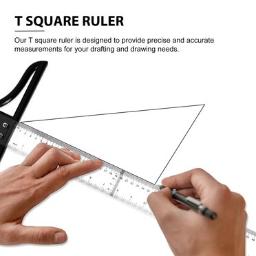 LHCER Architectural Ruler, Metal Triangular Rulers 12in For ...