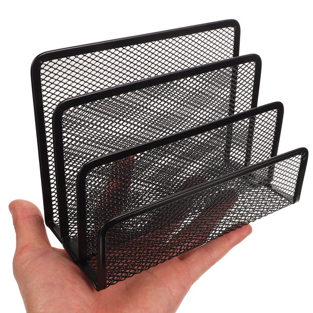 table organizer Metal Mesh Desktop Organizer File Folder Letters ...