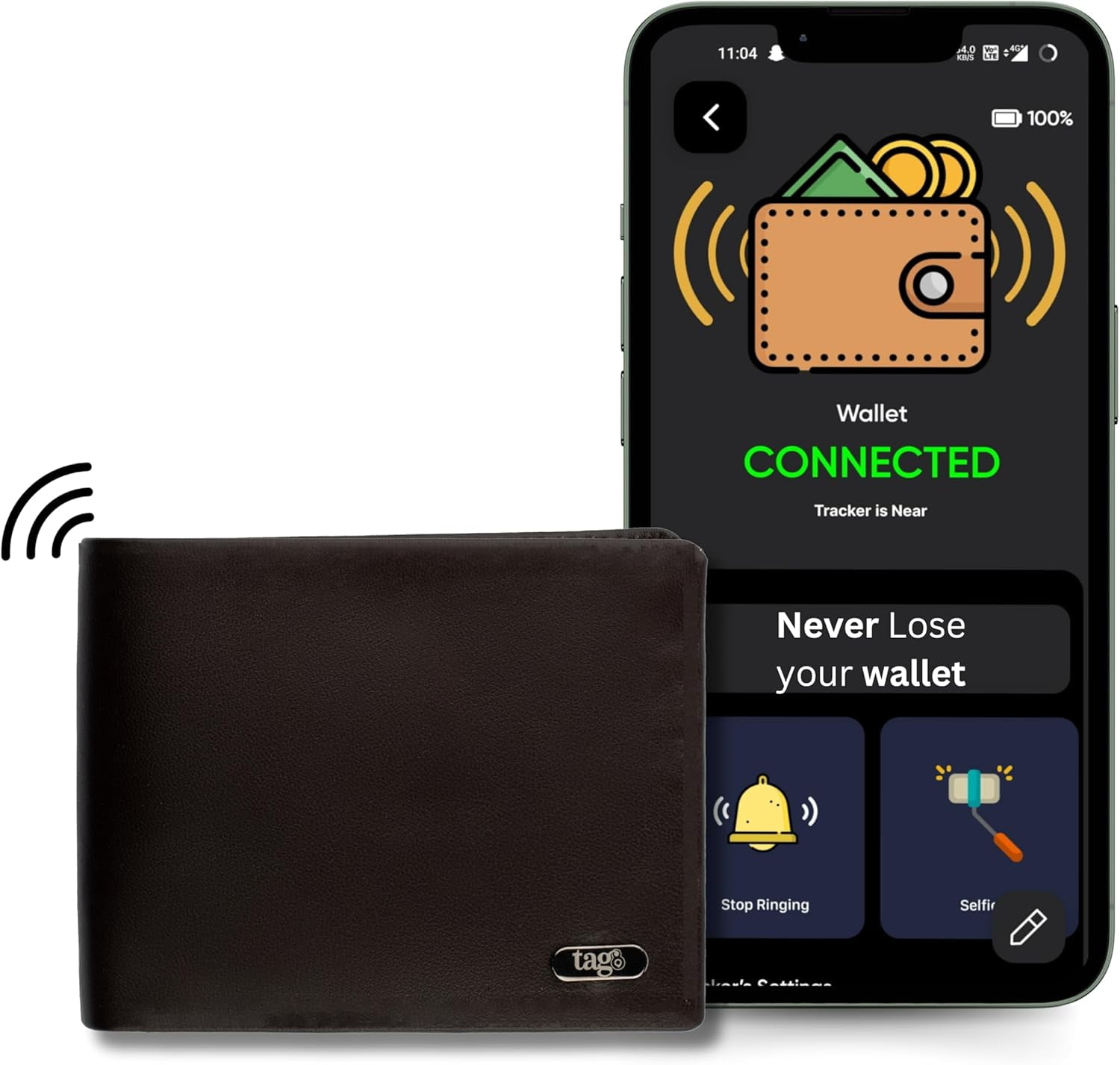 tag8 Dolphin Smart Leather Wallet for Men, GPS Bluetooth Tracker ...