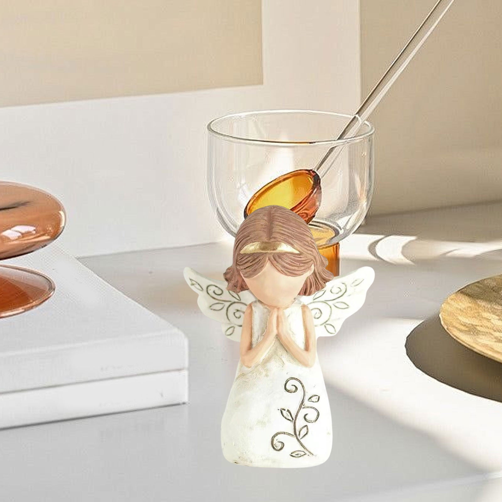 taicans 3.9 Inch Resin Praying Angel Sculpture Figurine,Resin Lovely ...