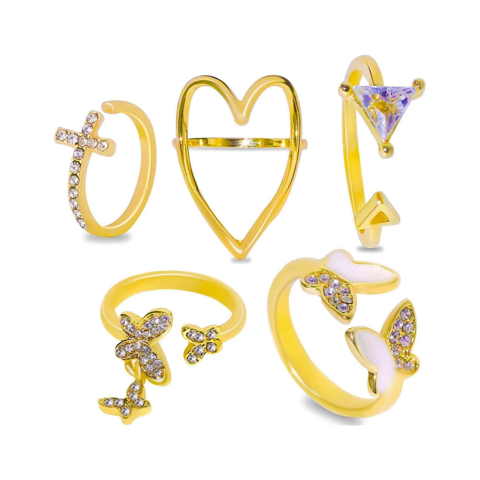 taicans Boho Rings for Women Teen Womens Gold Stacking Rings Set ...