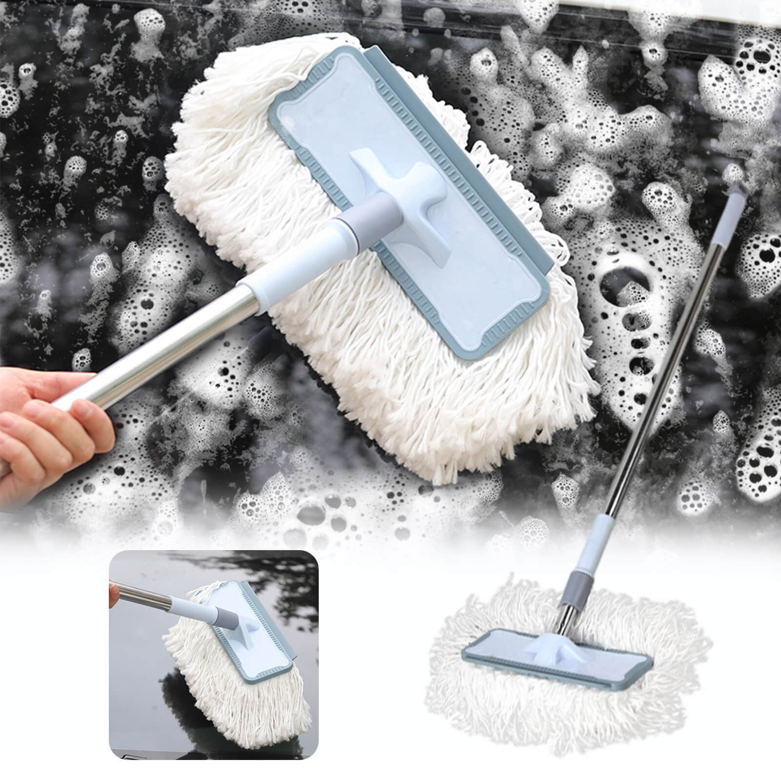 taicans Car Washing Brush With Long Handle Soft Bristle Extendable Mop ...