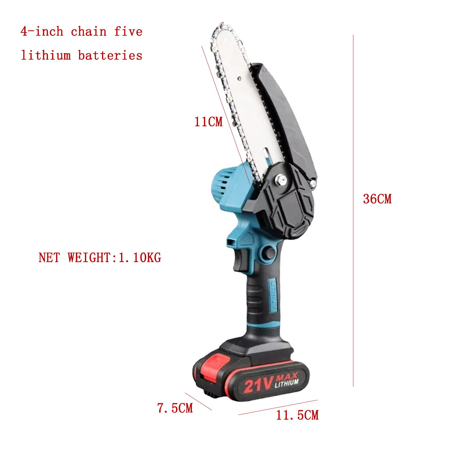 taicans Chainsaw 6 Inch 4 Inch Mini Chainsaw 2-in-1 Power Chainsaws ...