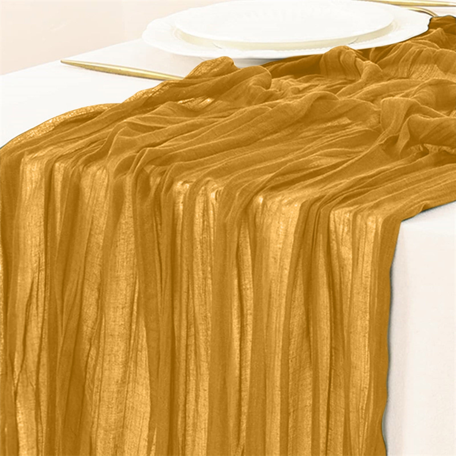 taicans Cheesecloth Table Runner Table Runner Cheese Cloth Runner Boho ...