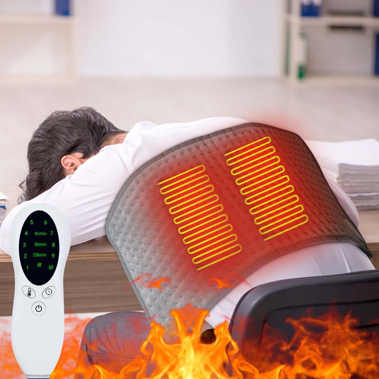 taicans Electric Heating Pad for Back Pain and Cramps Relief with 3 ...