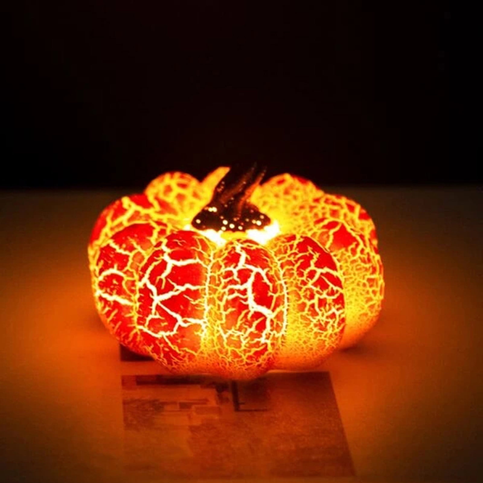 Taicans Glass LED Pumpkins Light with Timer for Halloween Pumpkin ...