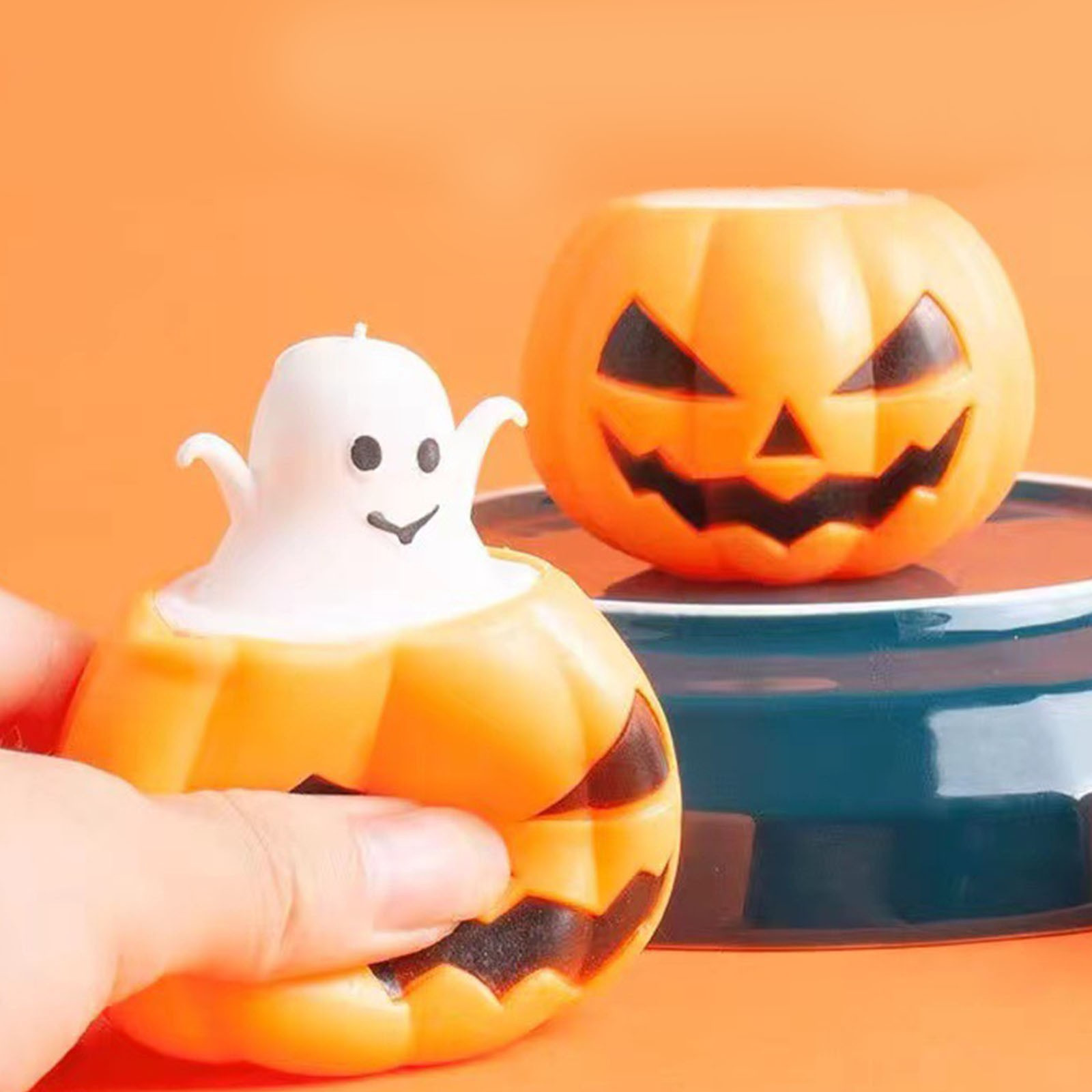 taicans Halloween Pumpkin Head Stress Ball,Halloween Pumpkin Squishy ...