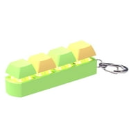 Keyboard Fidget Toy with LED Light, Keychain Keyboard Clicker, 4-Hole ...