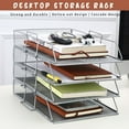taicans Letter Trays,4-Tier Black Paper Sorters Stackable,Metal Mesh ...