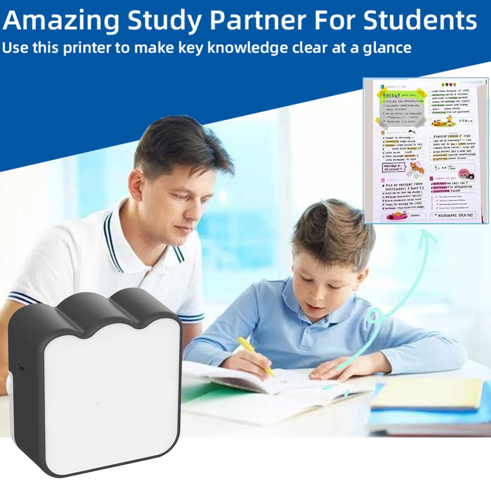 taicans Mini Printer Portable Thermal Printer Inkless Sticker Maker ...