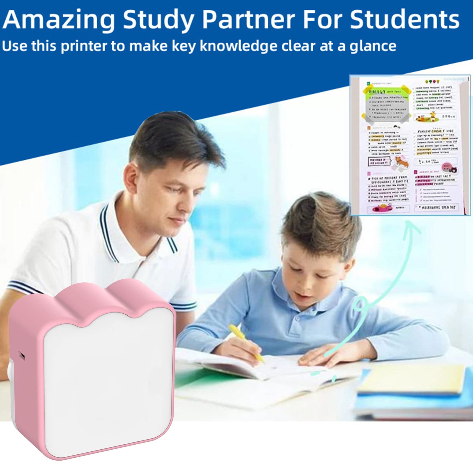 taicans Mini Printer Portable Thermal Printer Inkless Sticker Maker ...