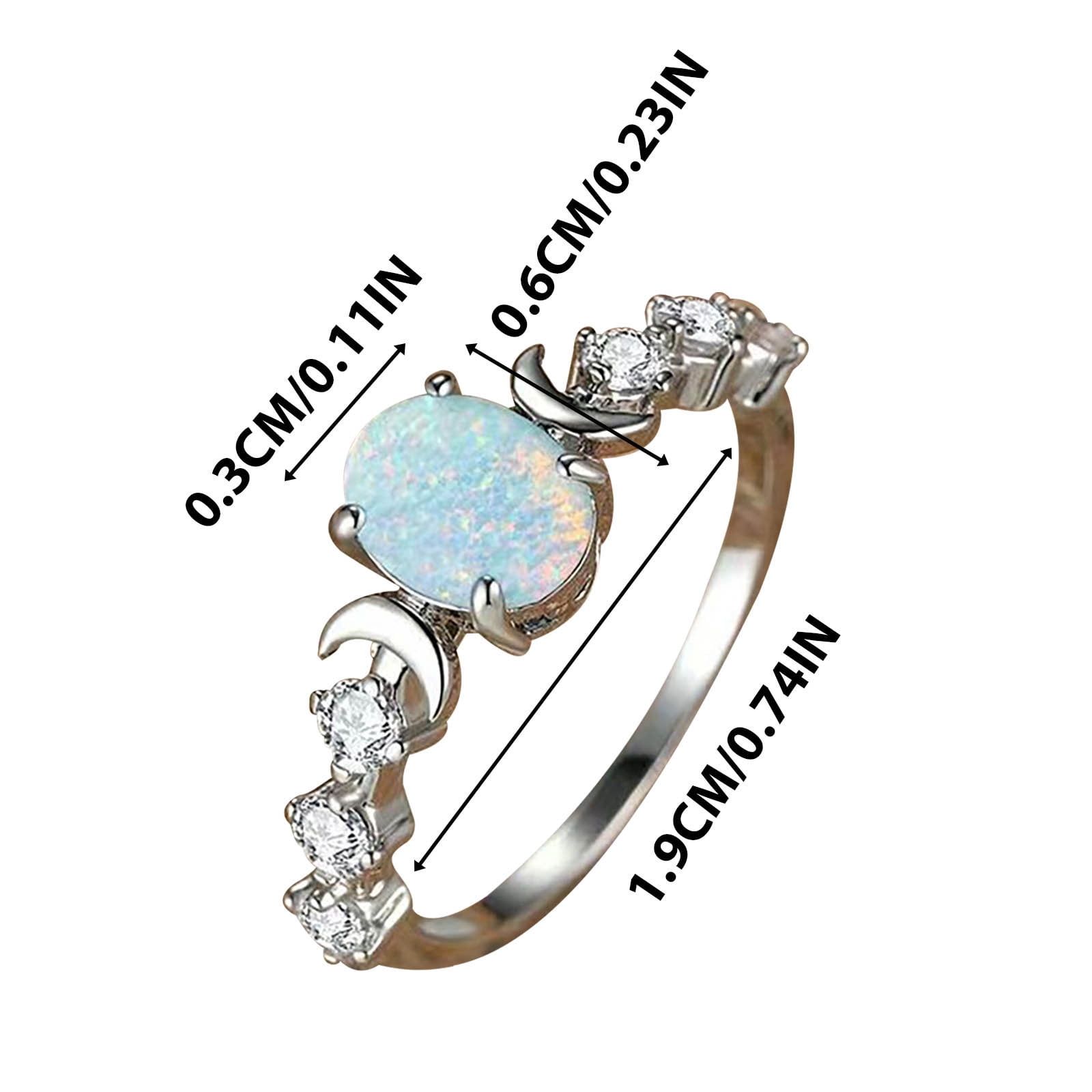 taicans Moonstone Ring,925 Sterling Silver Rainbow Moonstone Rings,Engagement Promise Ring ...