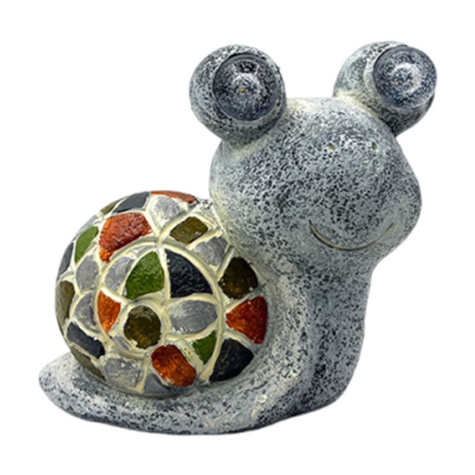 taicans Outdoor Solar Lights,Snail Garden Statue,Resin Snail Figurine ...