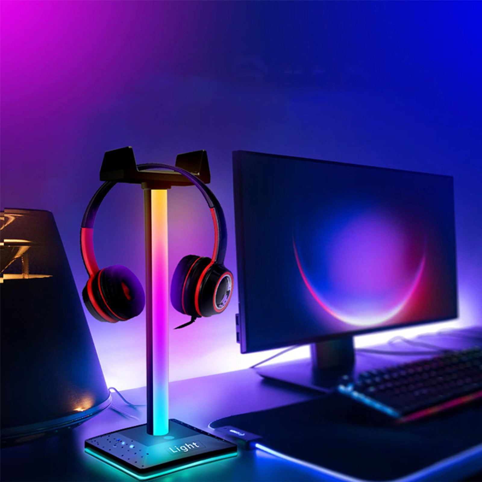 taicans RGB Cool Light Effect Gaming Earphone Stand Desktop Gaming ...