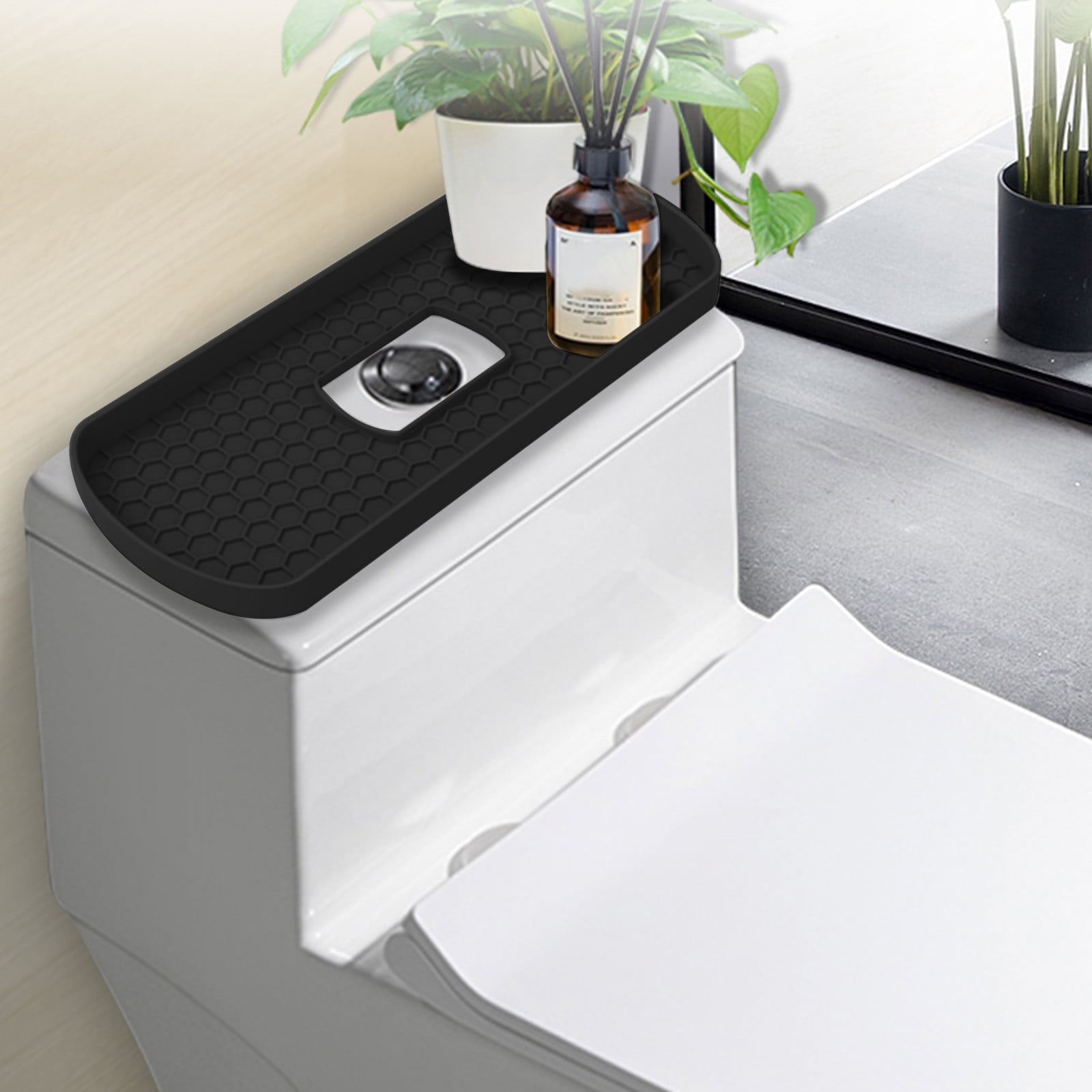 taicans Toilet Tank Topper Tray,Flexible Silicone Soap Tray for Toilet ...