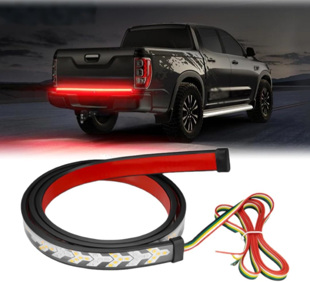 tailgate light bar, Sequential Amber Turn Signal with Red Brake & White ...