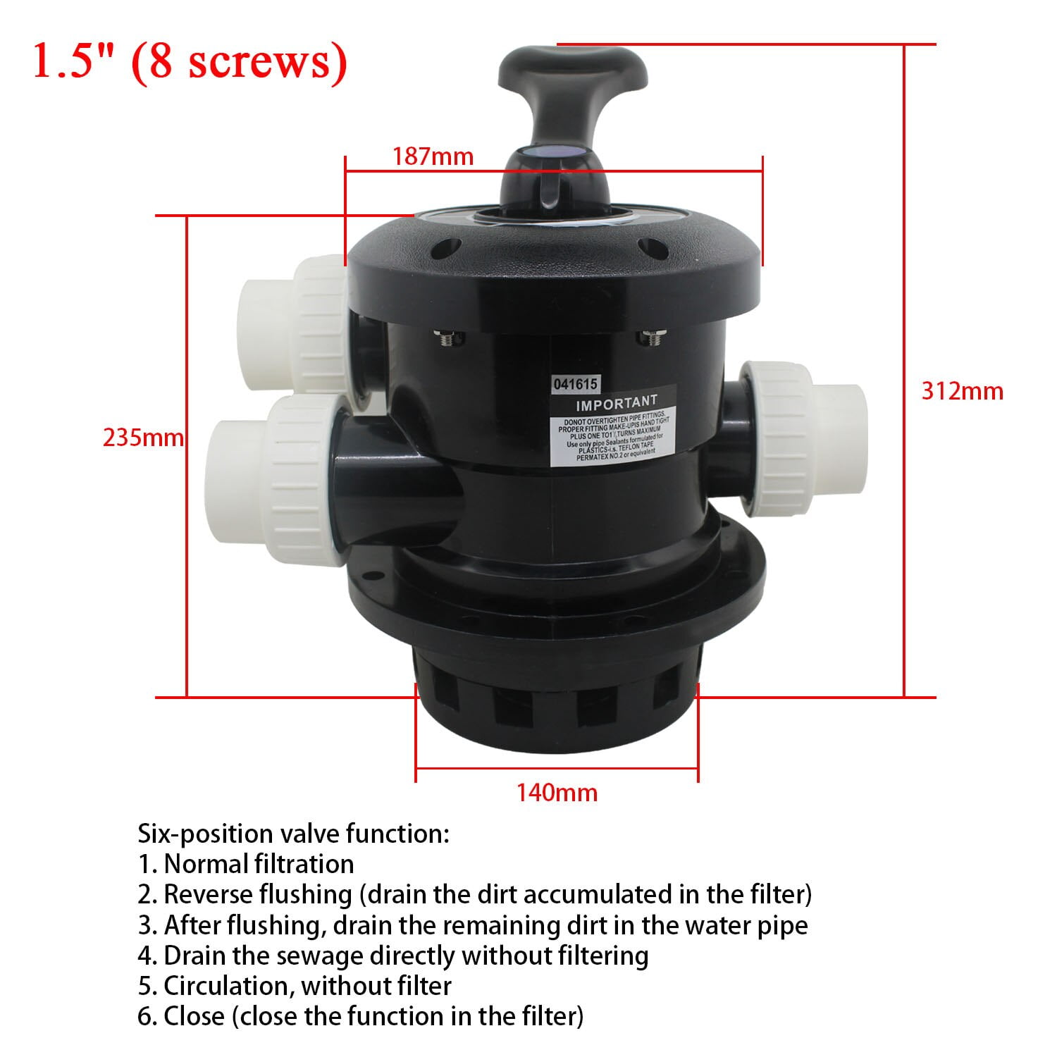 tank head multi valve swimming pool filter sand tank accessories ...