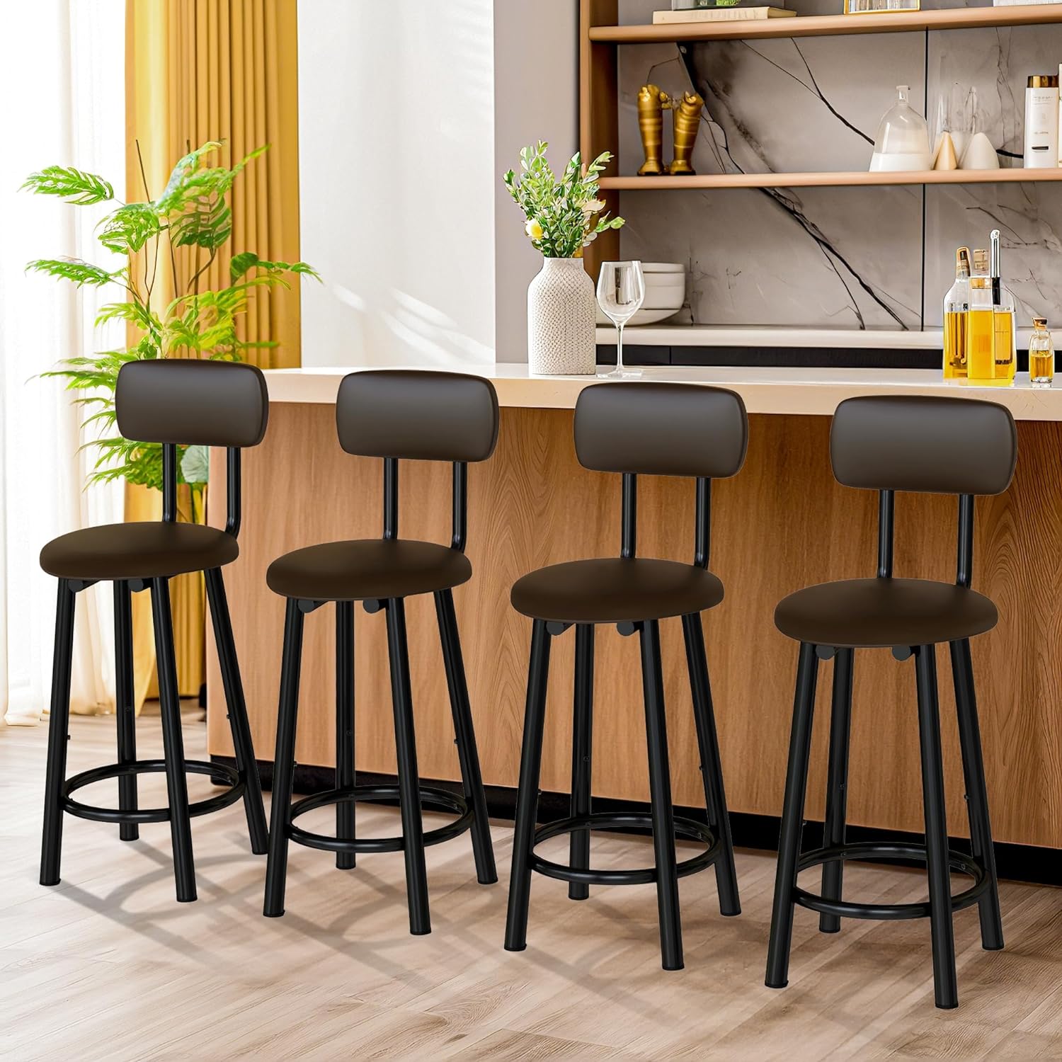 Austin Rustic Stackable Steel Barstool 30 Inch (Set of 4) - Walmart.com