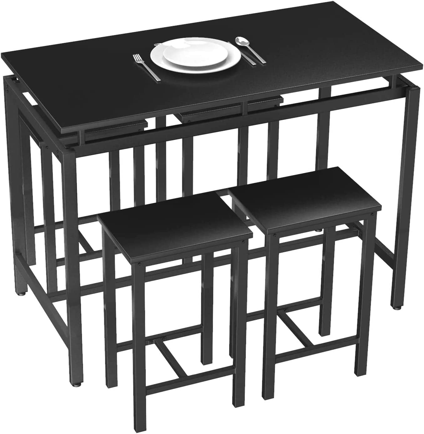 DKLGG Counter Height Dining Table Set, 43 inch Kitchen Table Set With 4 ...