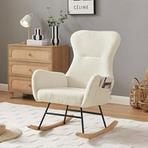 KINFFICT Accent Rocking Chair for Nursery, Upholstered Glider for ...