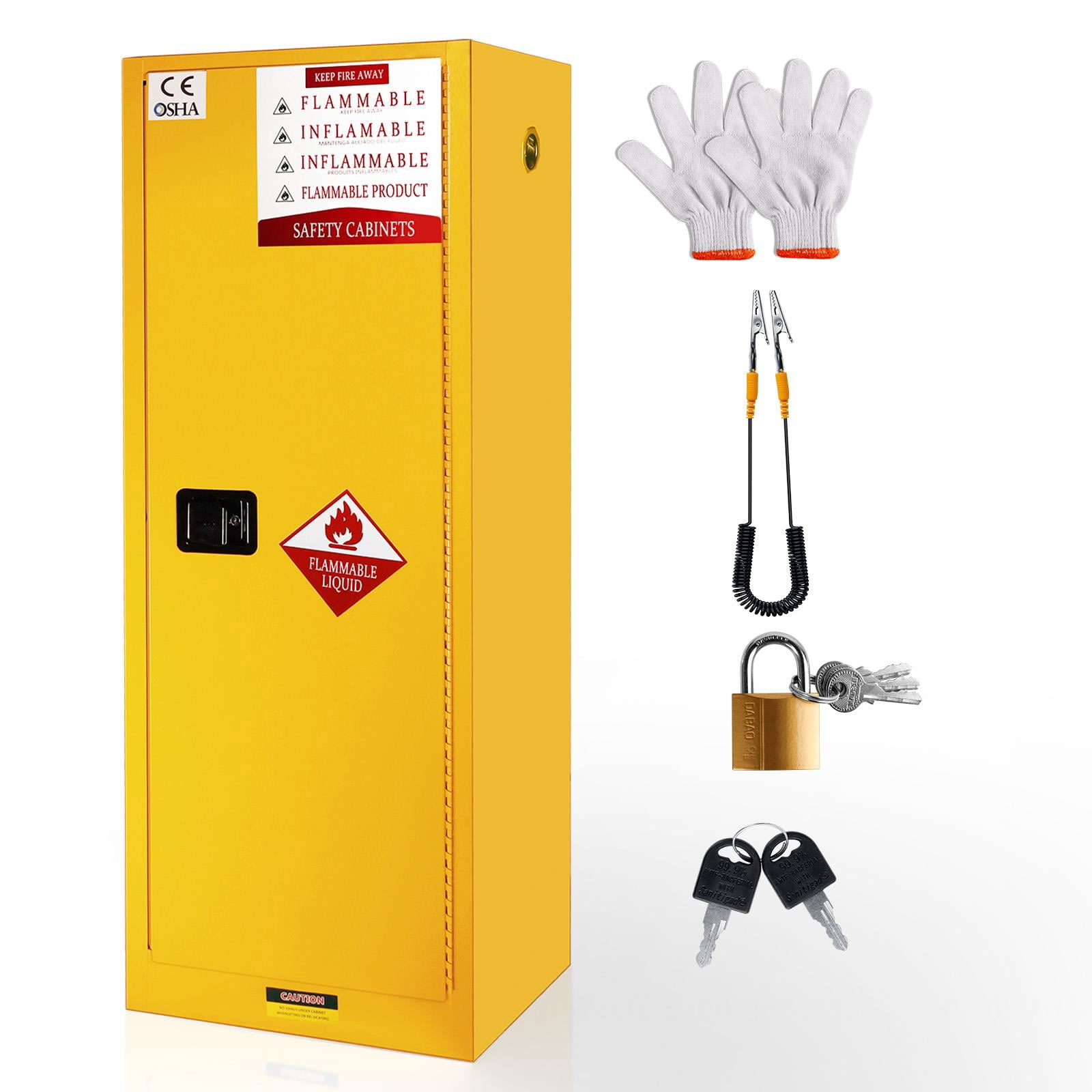tanzhilei Fire Safety Cabinet for Flammable Liquids 65" Double-Walled ...