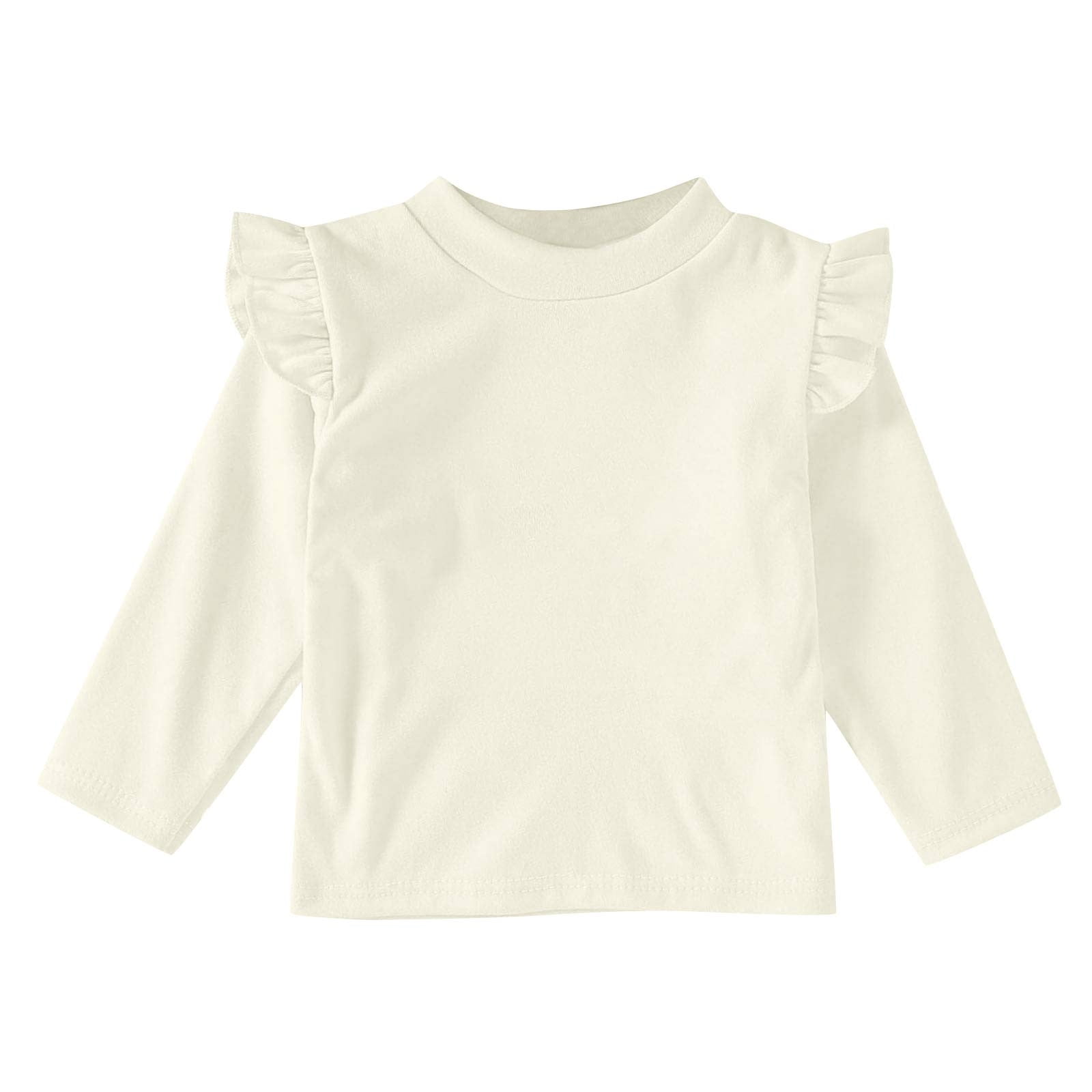 tarylea Infant Baby Clothes for Girls Fleece Lined Long Ruffled Sleeve ...